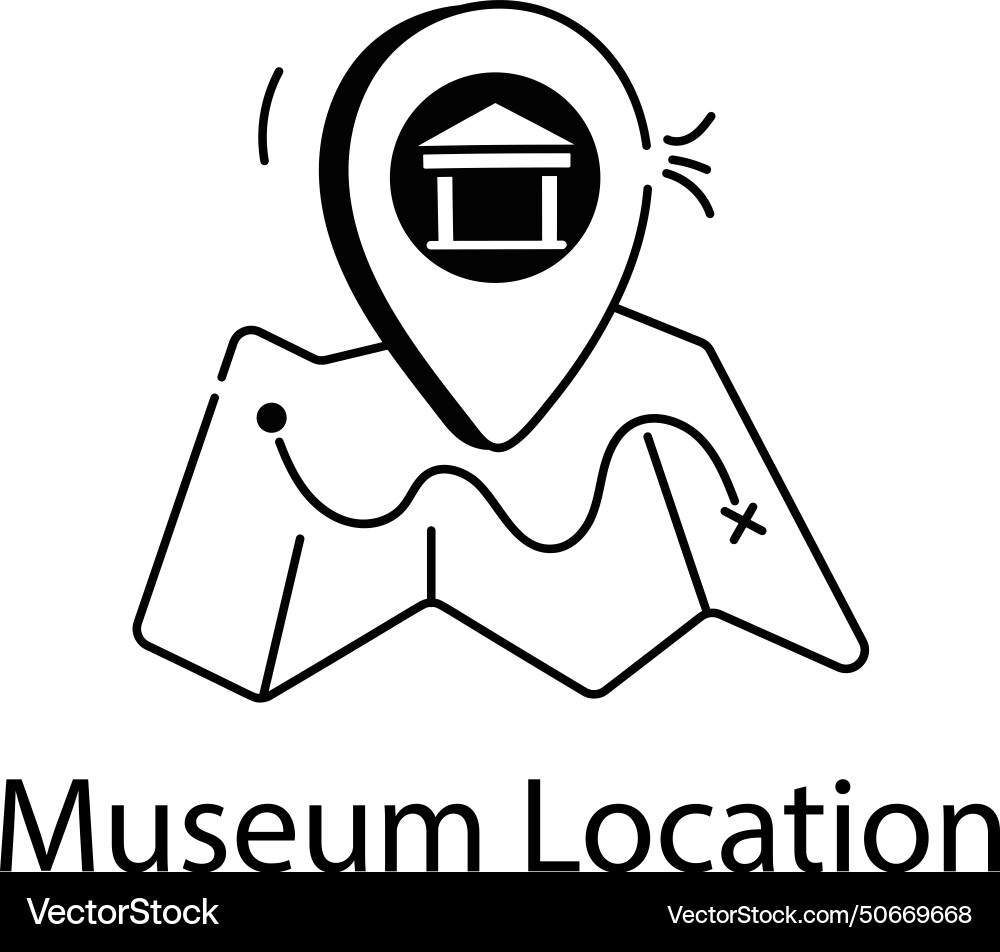 Museum location Royalty Free Vector Image - VectorStock