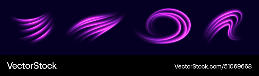 Pink speed lines light in motion glowing Vector Image