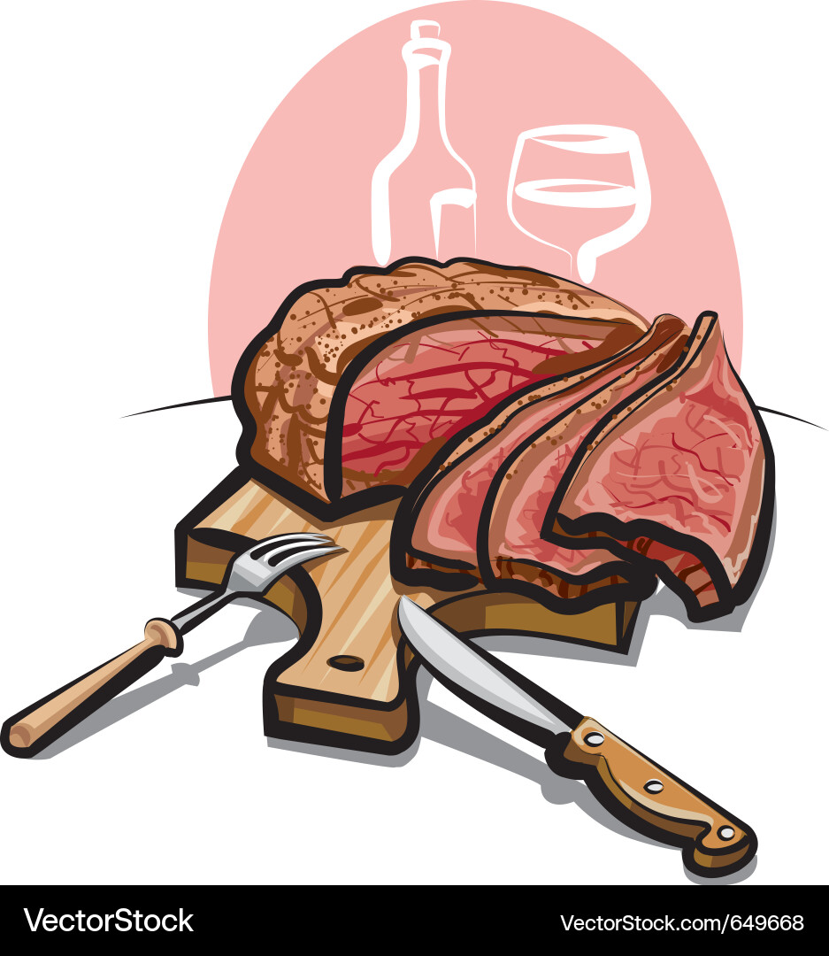 Roast beef Royalty Free Vector Image - VectorStock