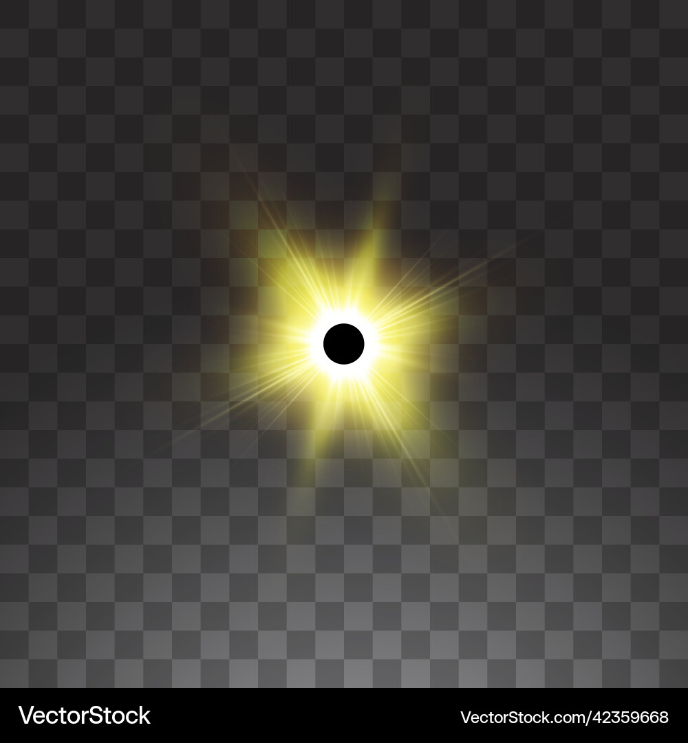 Total solar eclipse Royalty Free Vector Image - VectorStock