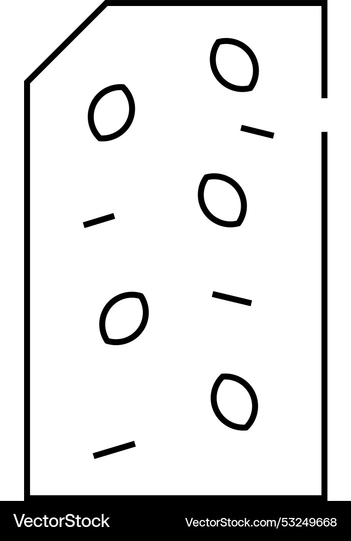 Vegan chocolate line icon symbol Royalty Free Vector Image