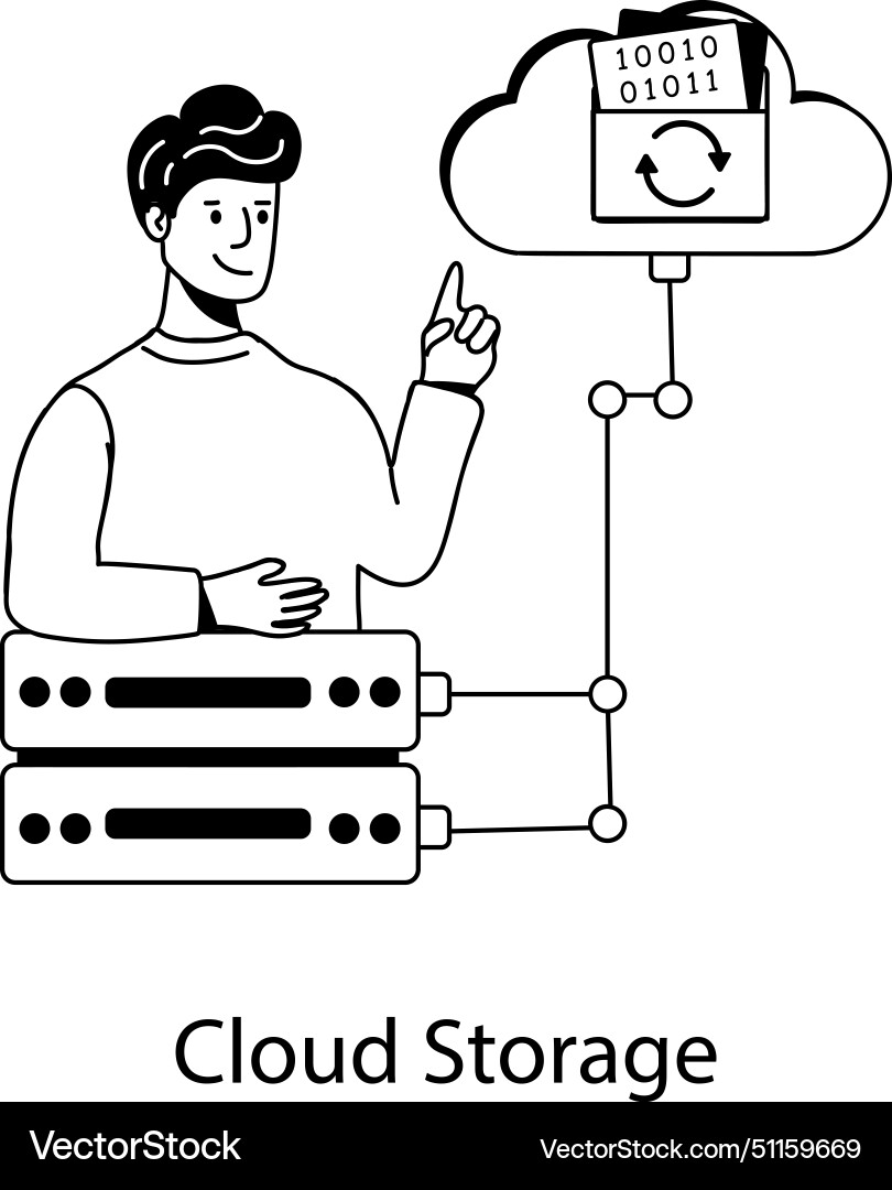 Cloud storage Royalty Free Vector Image - VectorStock