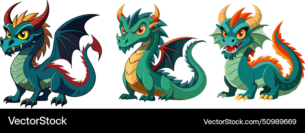 Dragon mythological animal chinese tradition Vector Image