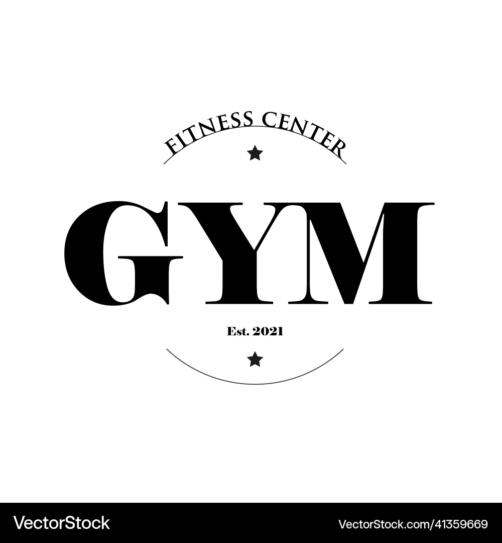 Fitness-Studio Logo Vorlage Lizenzfreies Vektorbild