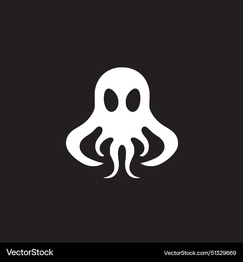 Ghost - black and white isolated icon Royalty Free Vector