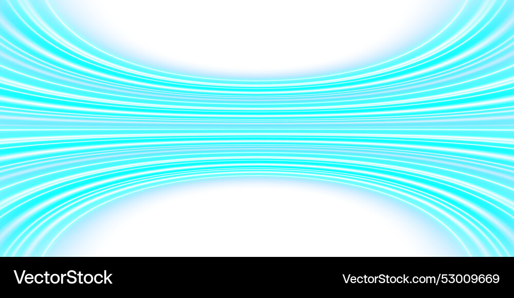 High speed light blue curved lines futuristic Vector Image