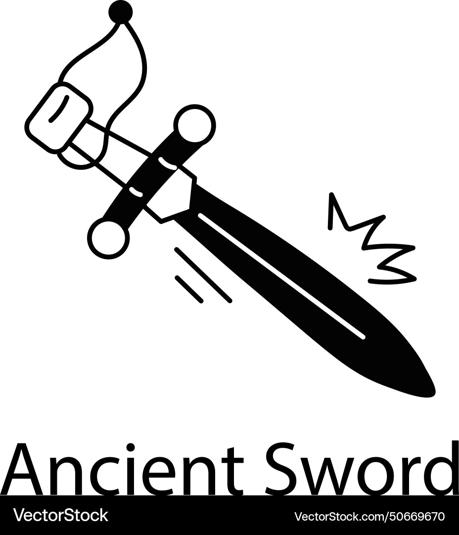 Ancient sword Royalty Free Vector Image - VectorStock