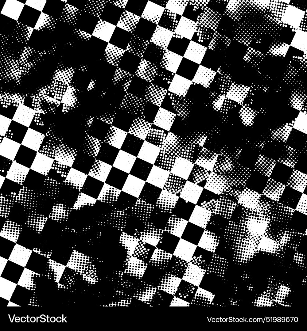 Checkered halftone pattern wallpaper Royalty Free Vector