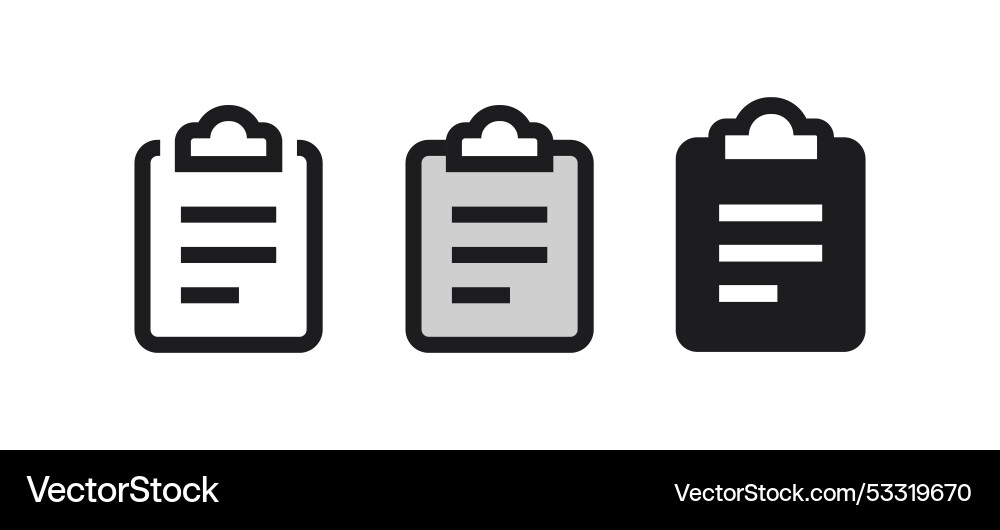 Clipboard icon task or planning symbol in three Vector Image