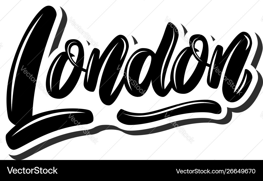 London capital england lettering phrase Royalty Free Vector