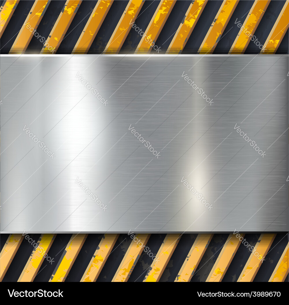 Metal warning background Royalty Free Vector Image