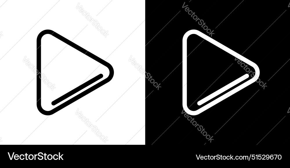 Play icon set video button symbol start Royalty Free Vector