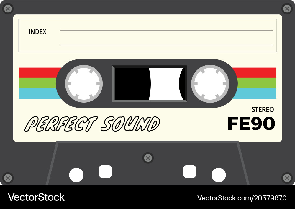 Retro audio cassette Royalty Free Vector Image