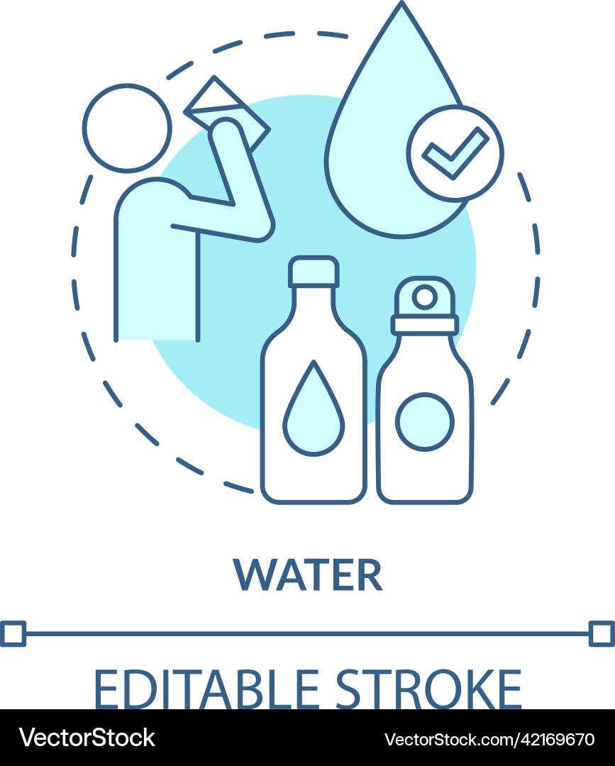 Water turquoise concept icon Royalty Free Vector Image