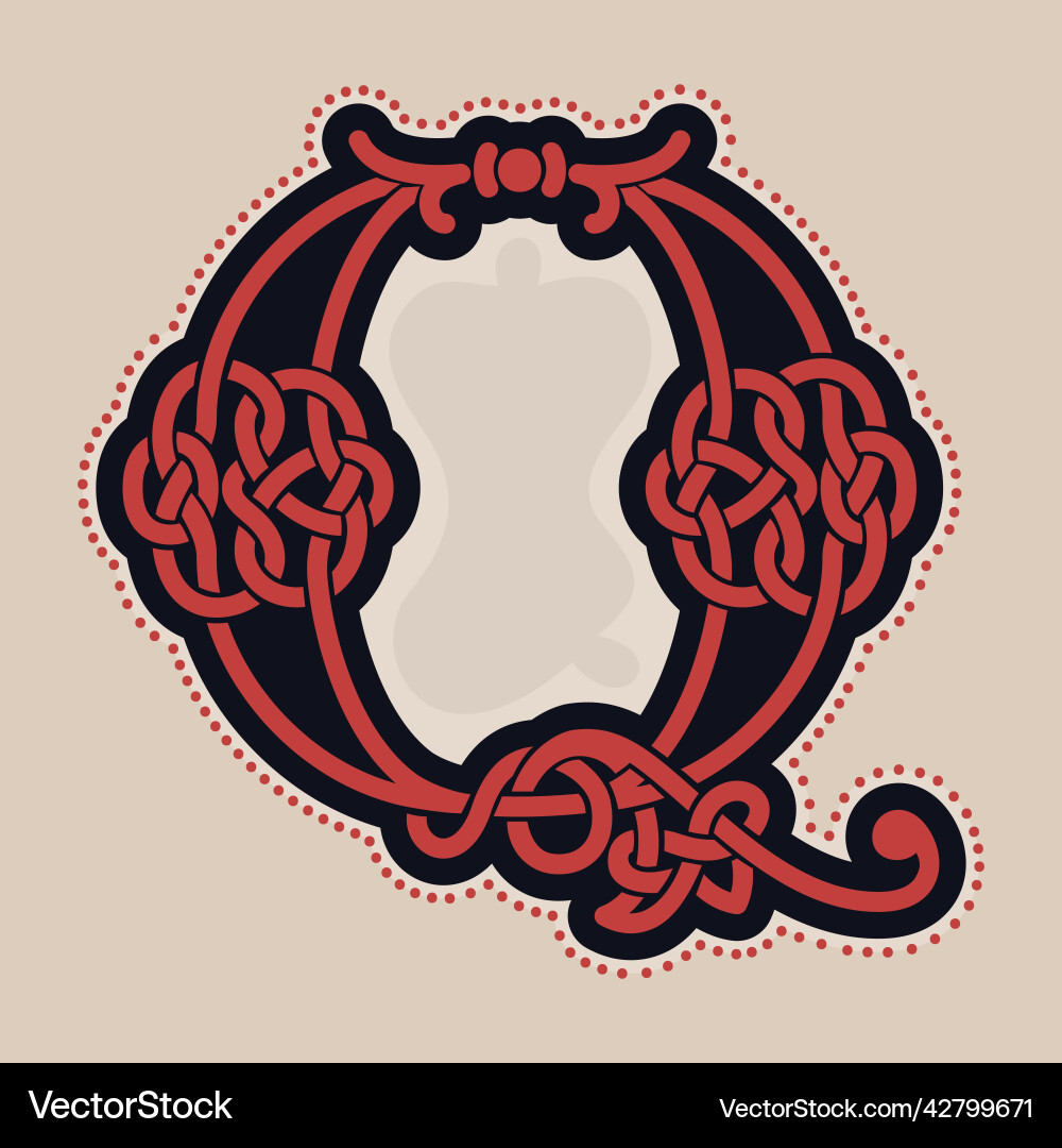 Celtic Q Knot Logo Royalty Free Vector Image - VectorStock