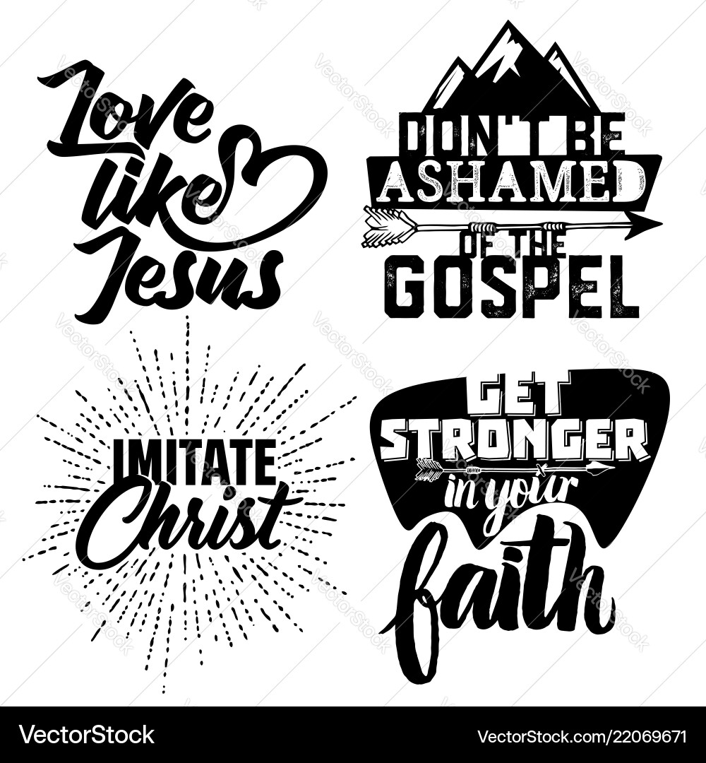 Christian typography and lettering Royalty Free Vector Image