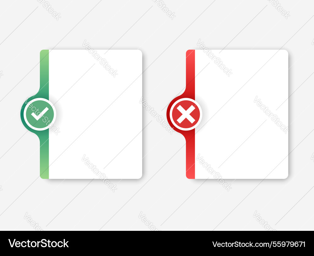 Do and dont icon in flat style dos donts Vector Image