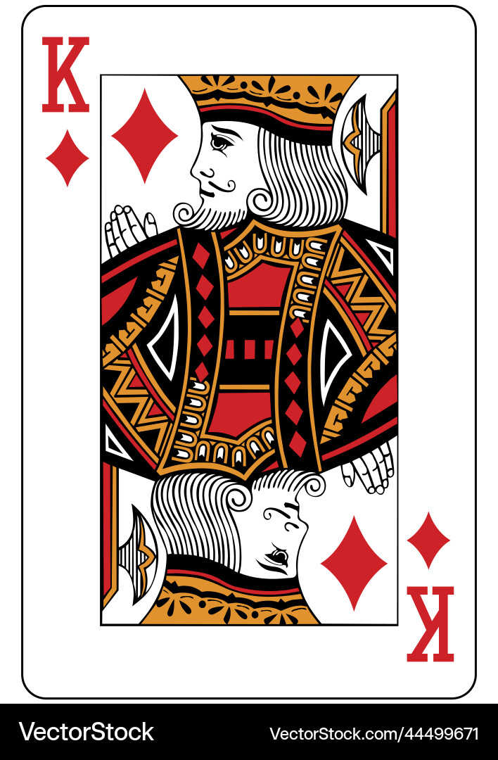 King of diamonds Royalty Free Vector Image - VectorStock