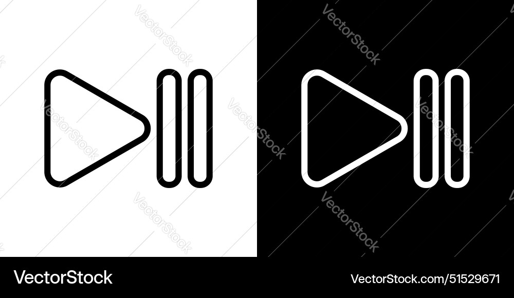 Play pause icon set music audio or video start Vector Image