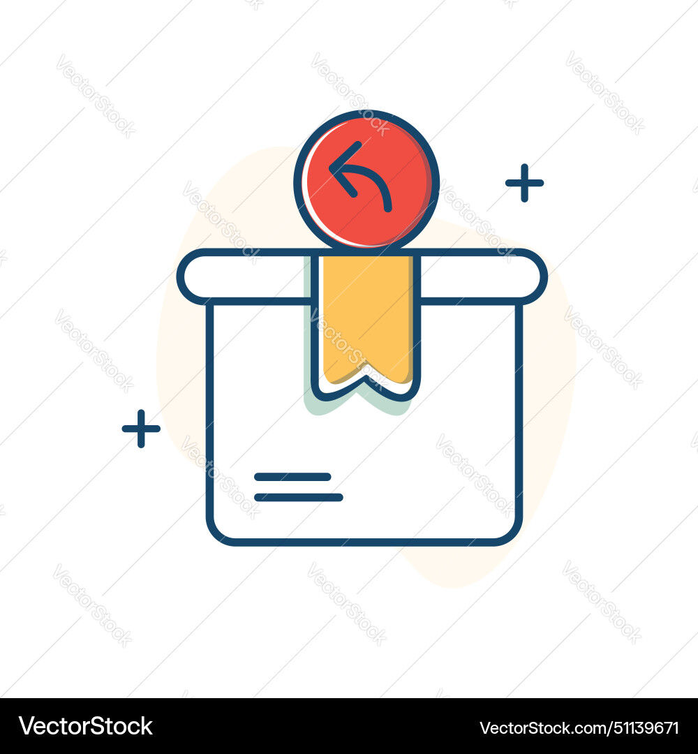 Return management icon design Royalty Free Vector Image