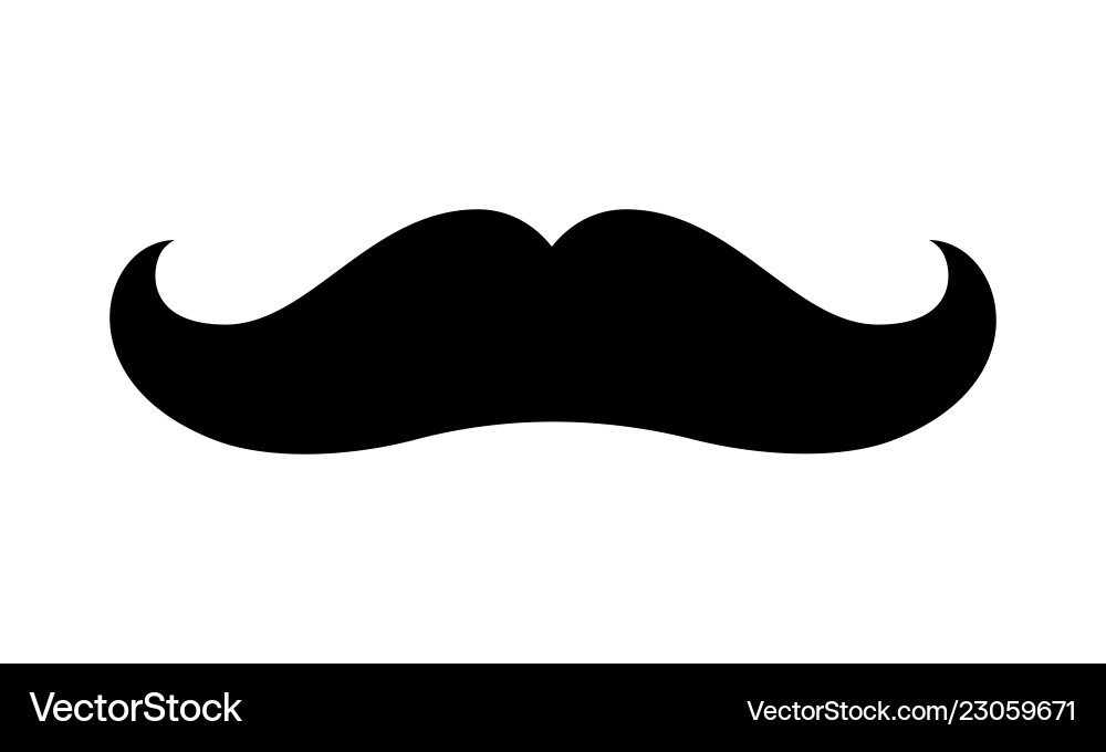 Vintage Mustache Icon Royalty Free Vector Image