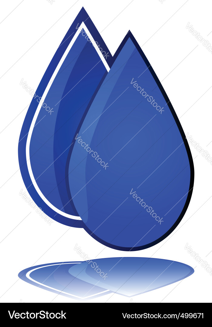 Water drops Royalty Free Vector Image - VectorStock