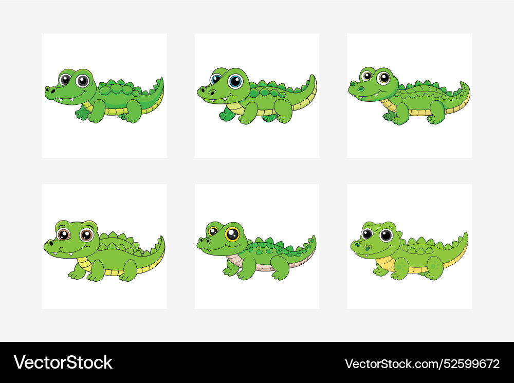 Alligator on white background Royalty Free Vector Image