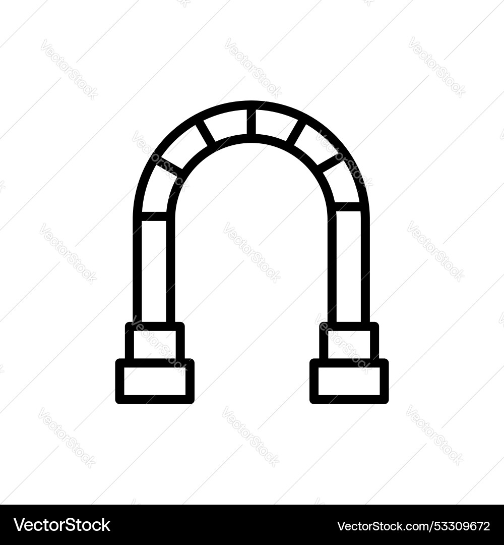 Archway icon isolated on white background Vector Image