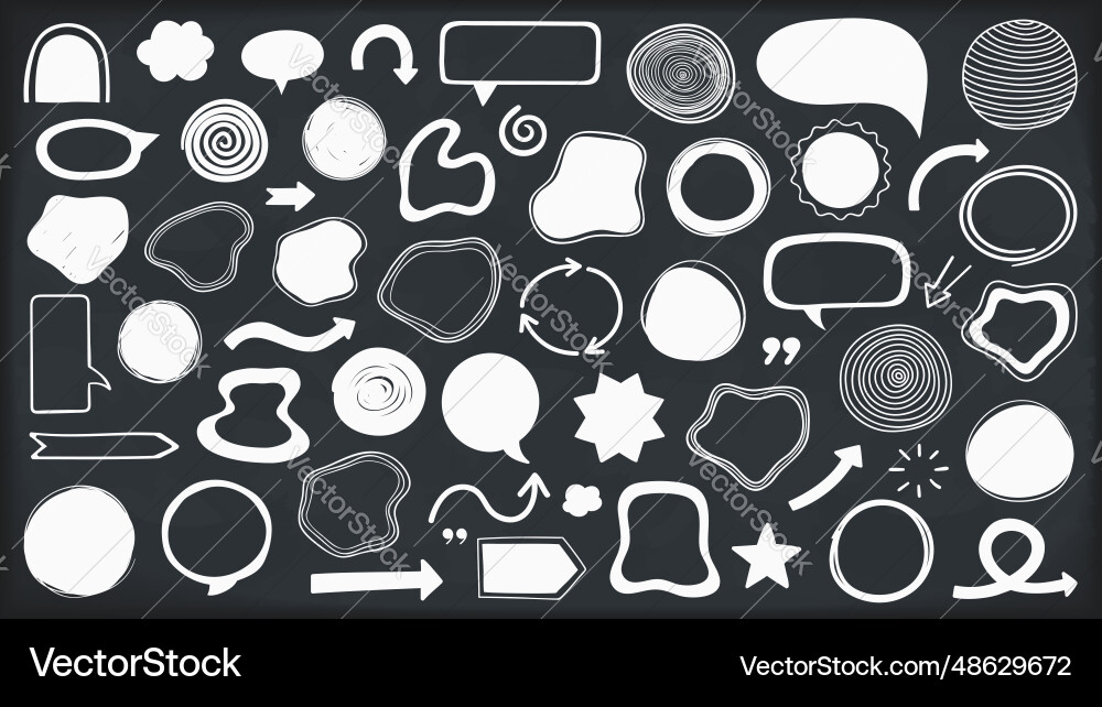Hand drawn shapes Royalty Free Vector Image - VectorStock