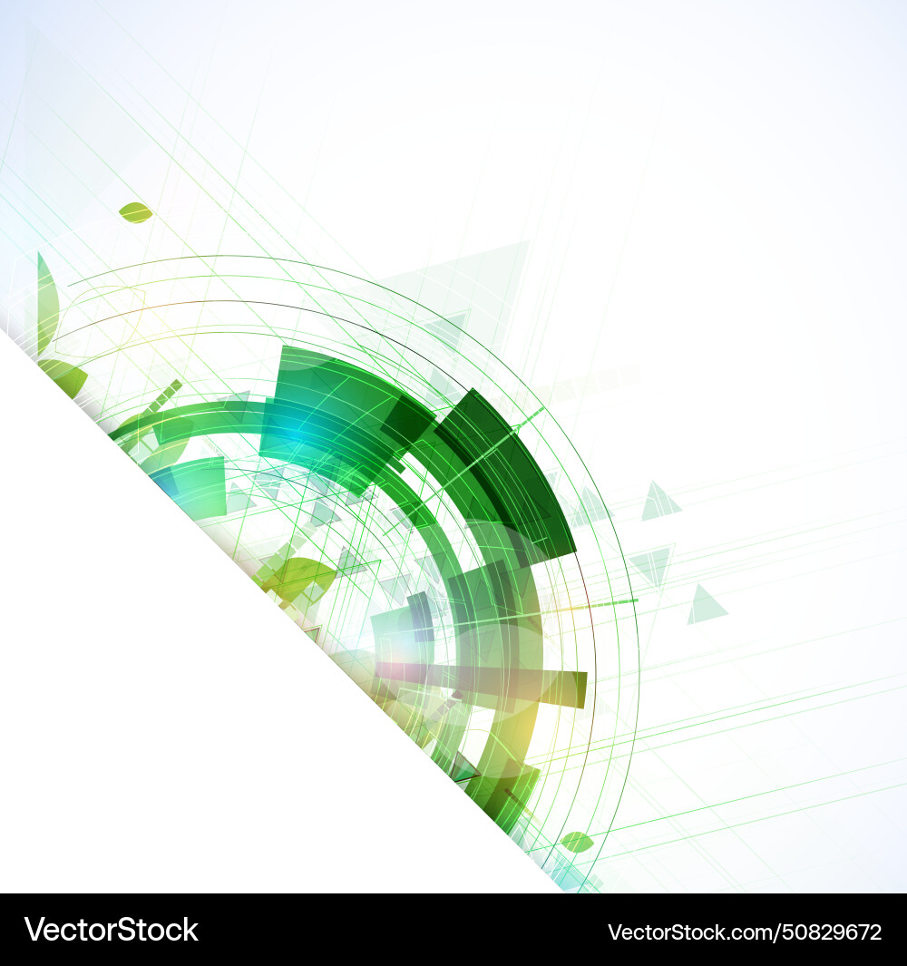 High tech eco green infinity computer technology Vector Image