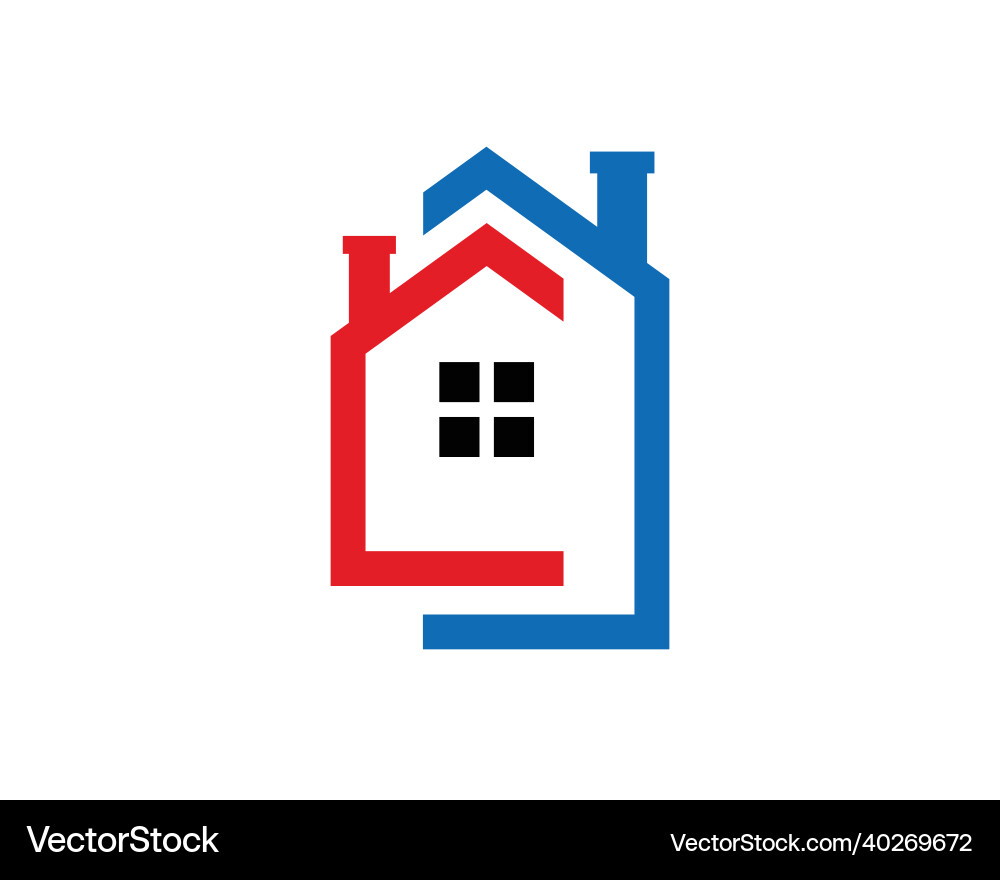 House logo template design emblem Royalty Free Vector Image