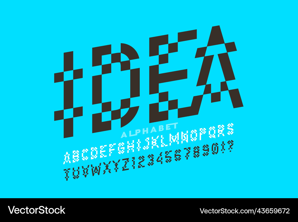 Modern font design Royalty Free Vector Image - VectorStock
