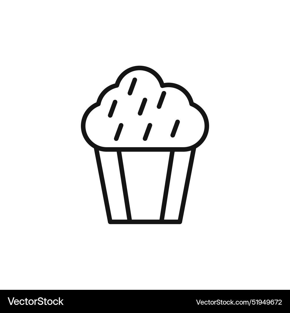 Muffin logo sign outline Royalty Free Vector Image