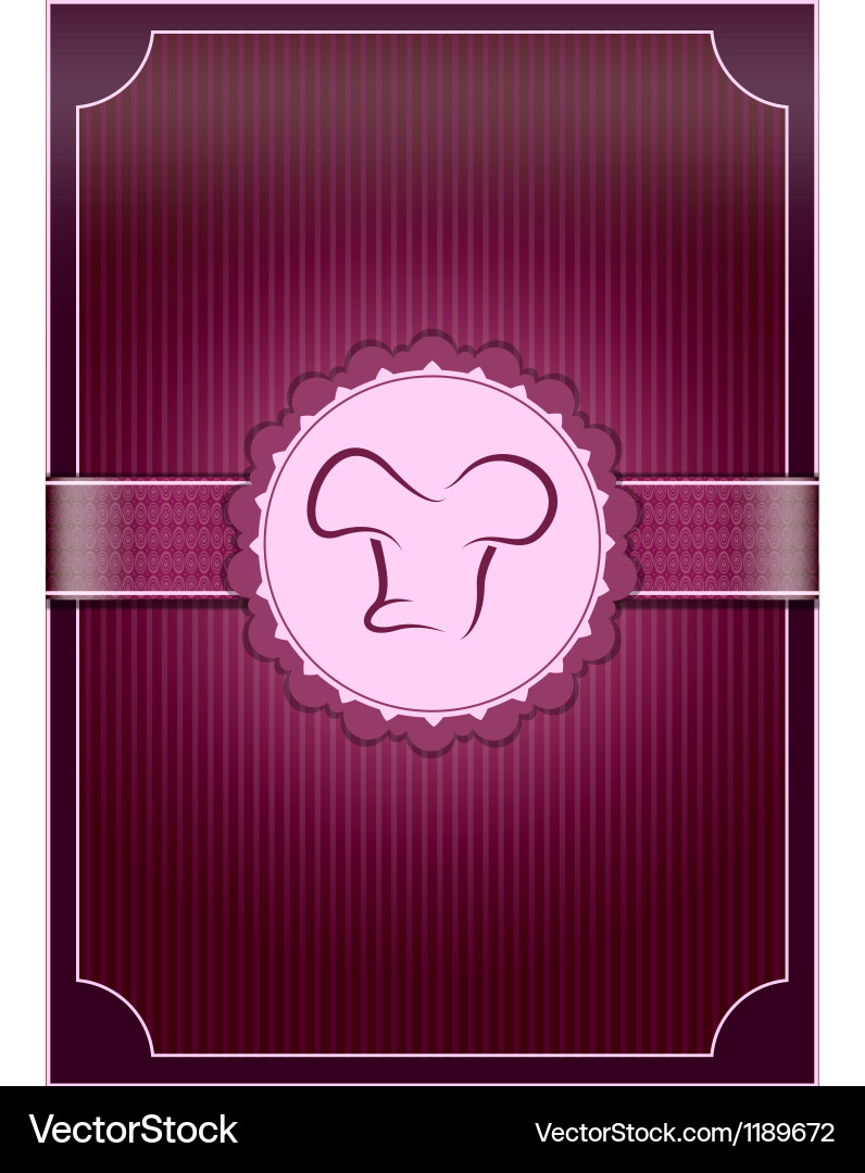 Purple restaurant menu cover Royalty Free Vector Image