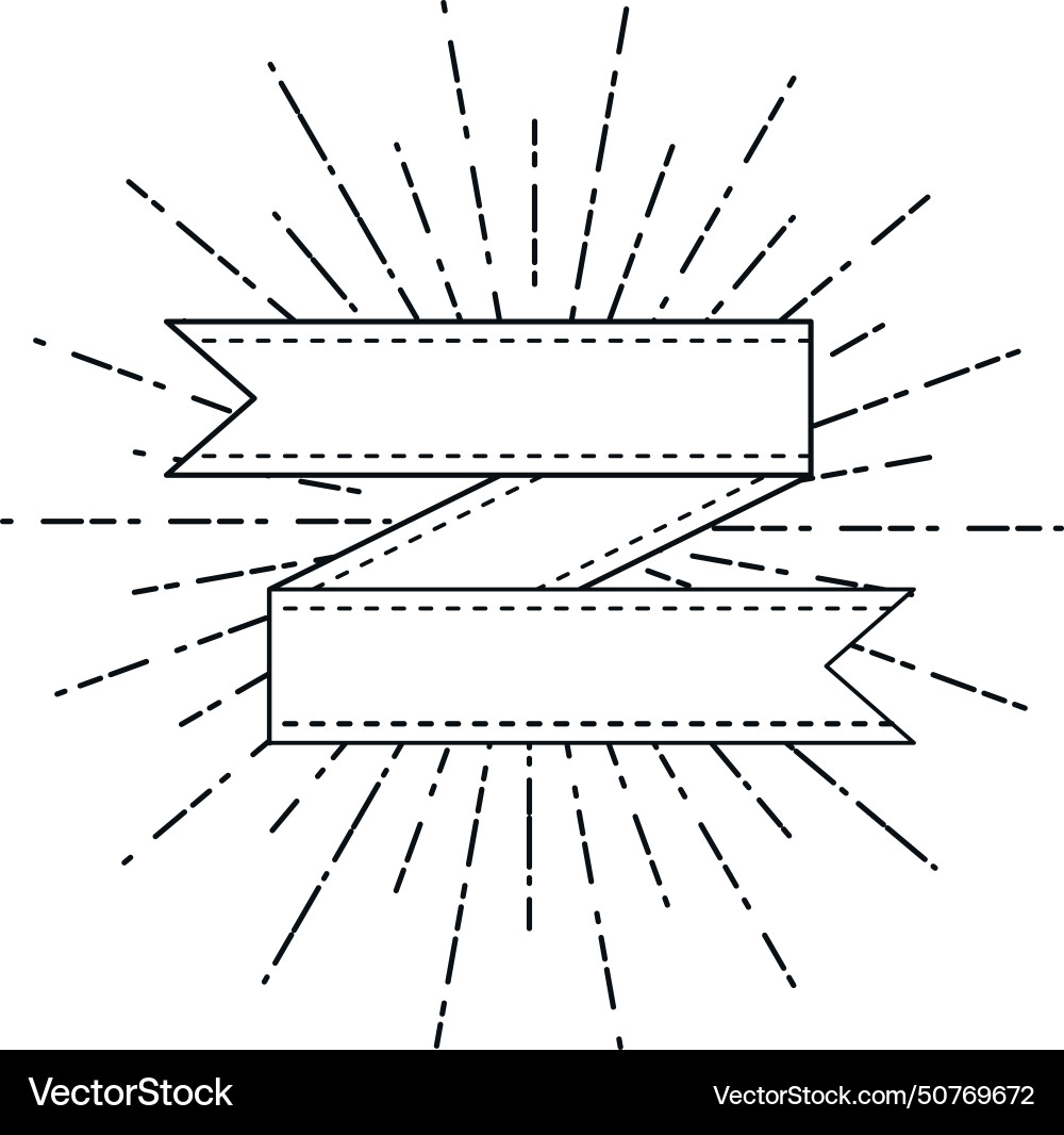 Retro ribbon banner template decorative star Vector Image