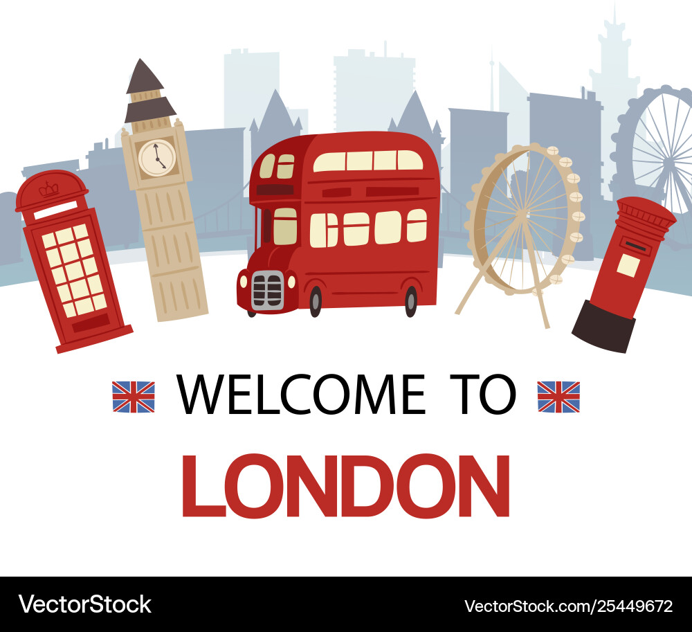 Welcome to england banner Royalty Free Vector Image