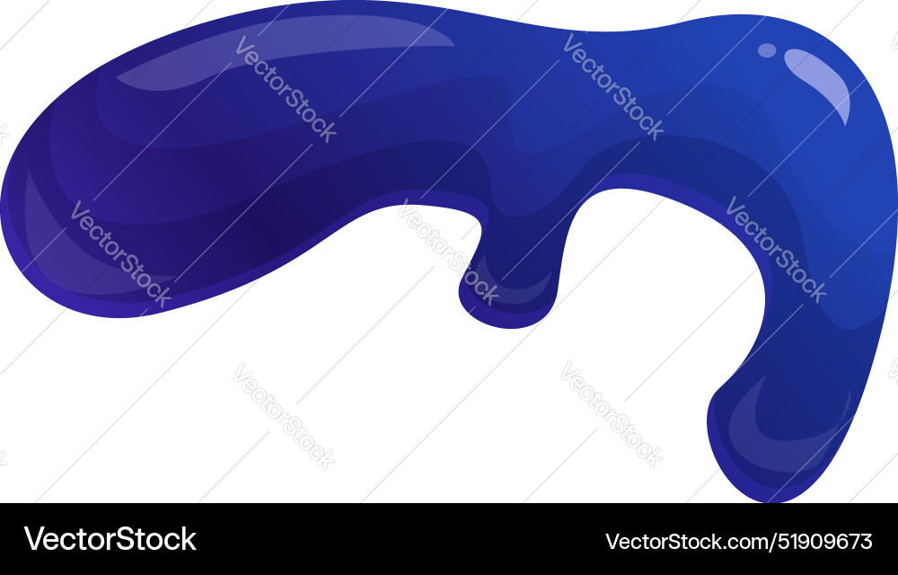 Blue slime dripping down thick liquid splashing Vector Image