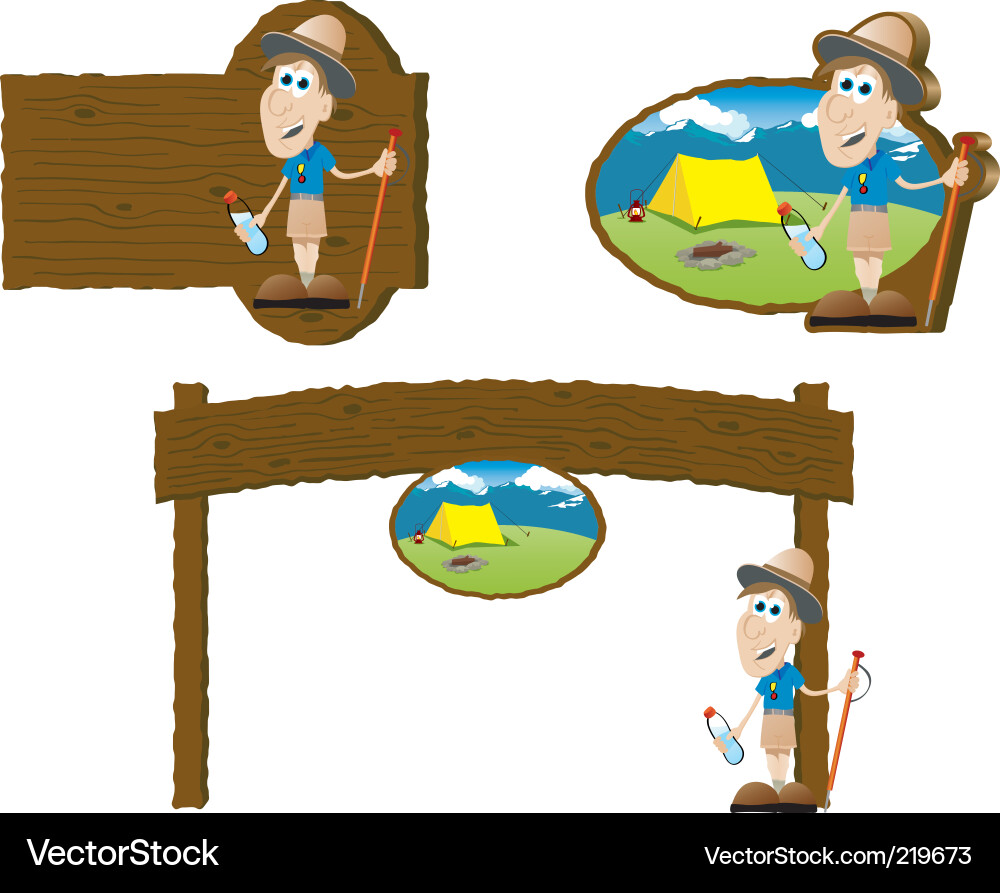 Camping signs Royalty Free Vector Image - VectorStock