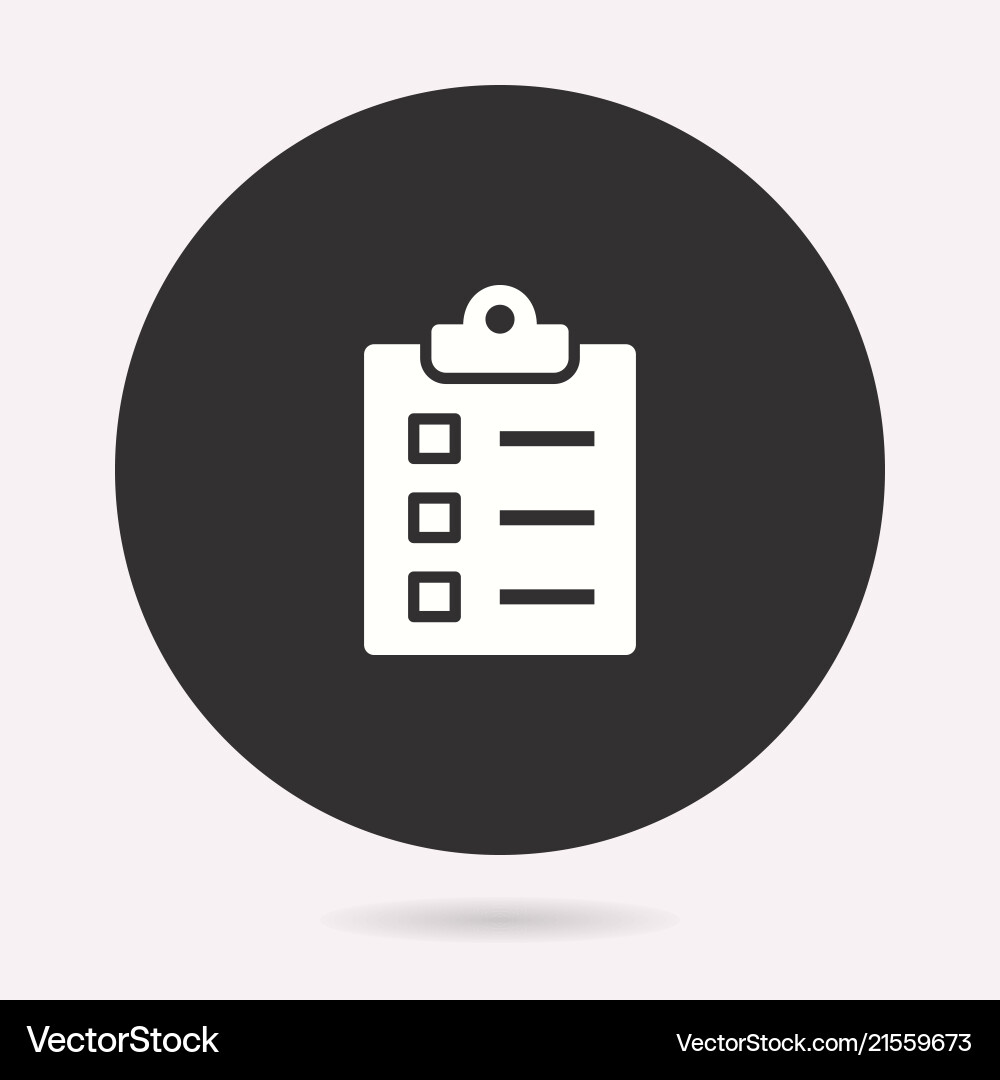 Checklist - icon Royalty Free Vector Image - VectorStock