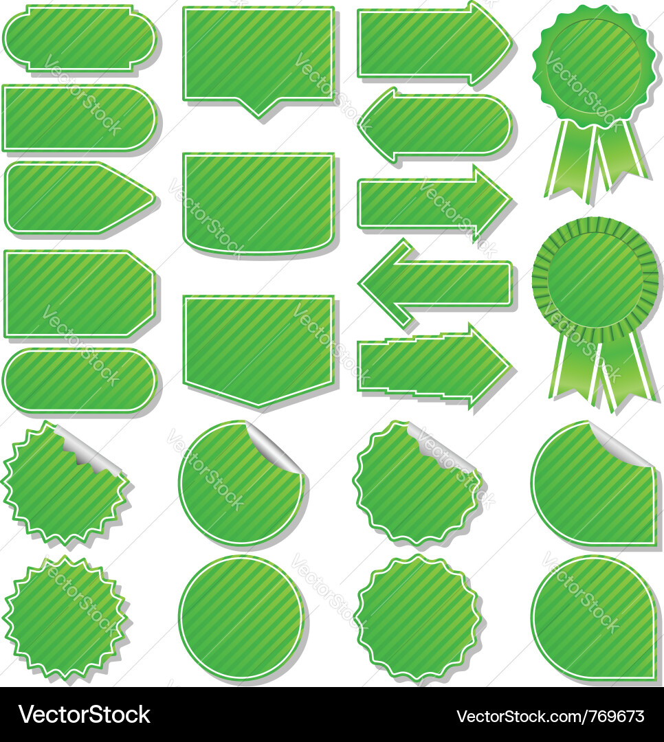 Green price tags Royalty Free Vector Image - VectorStock