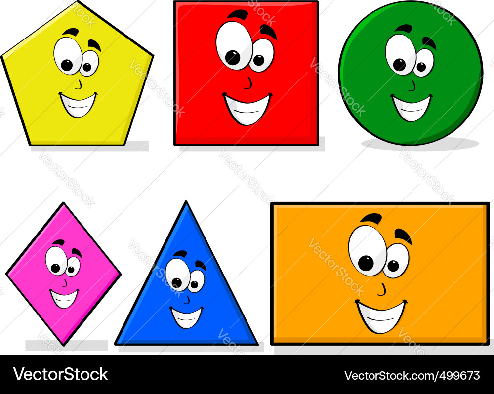 Learning shapes Royalty Free Vector Image - VectorStock
