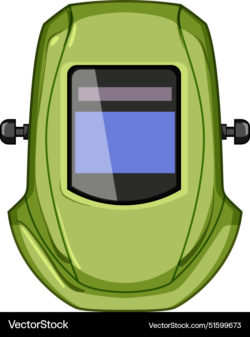 Machine helmet welding cartoon Royalty Free Vector Image