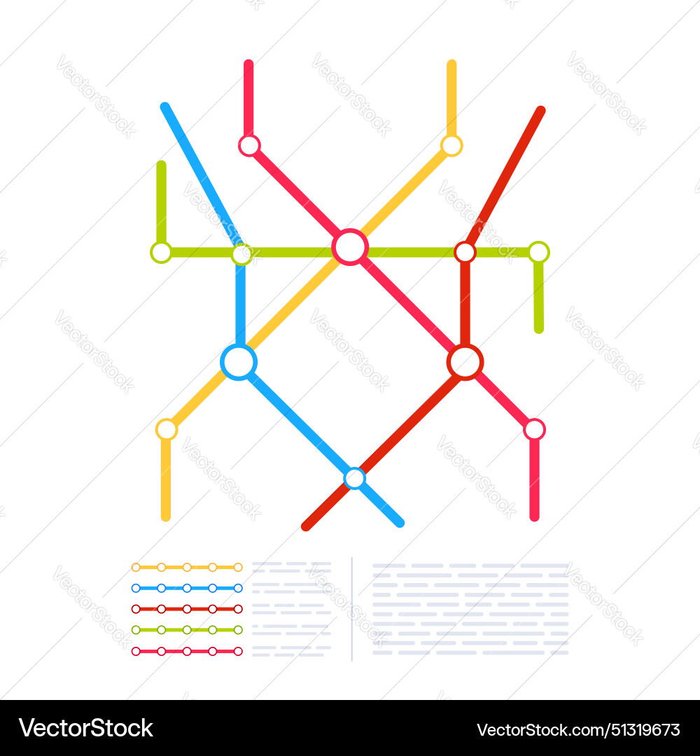 Metro subway city map underground transport Vector Image