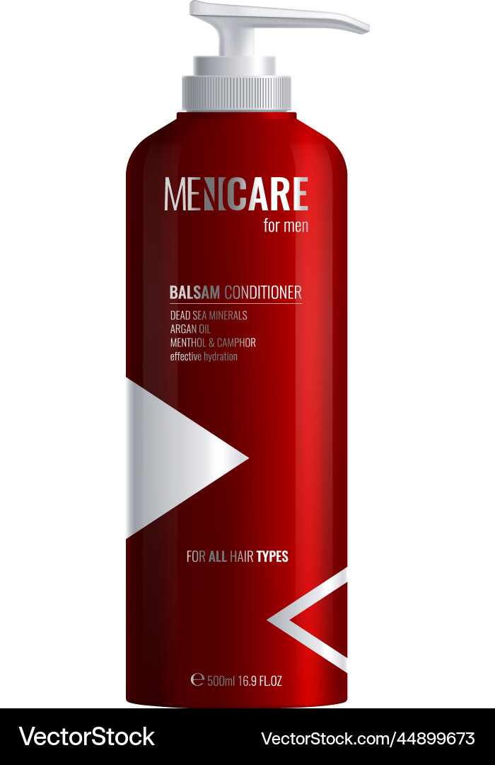 Realistic conditioner bottle Royalty Free Vector Image