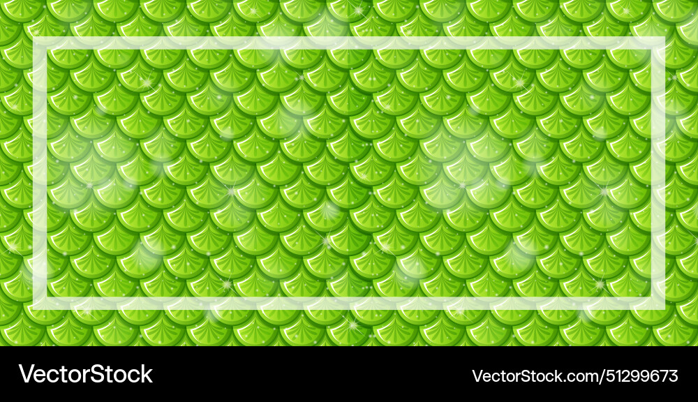 Seamless green scales design with decorative Vector Image