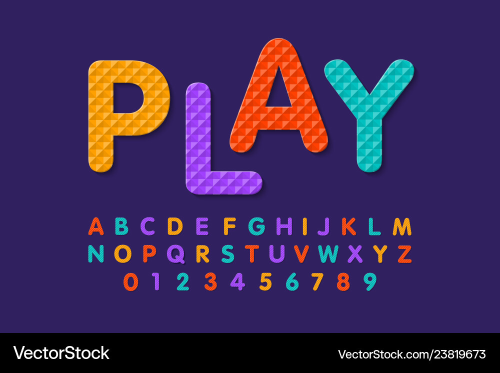 Soft foam puzzle font alphabet letters and numbers