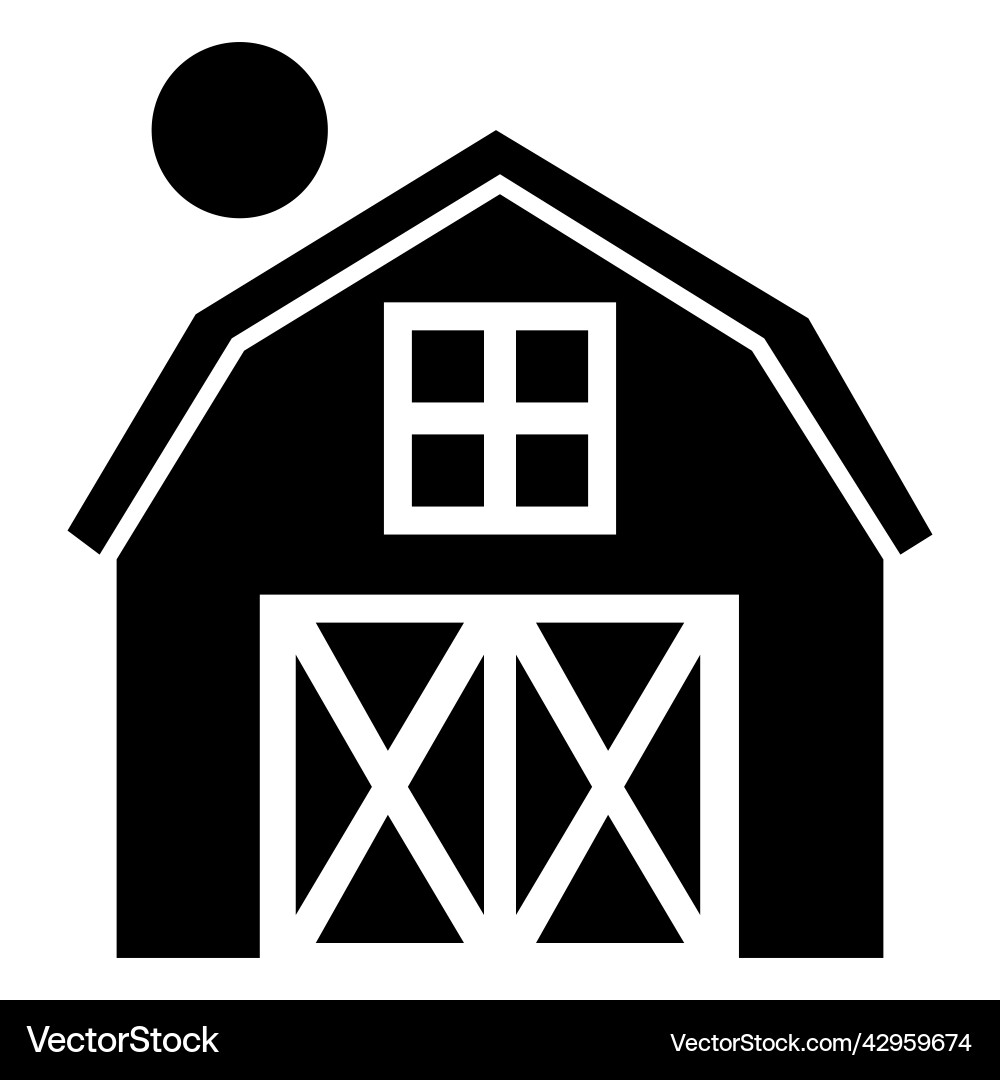 Barn farm cut out high quality Royalty Free Vector Image