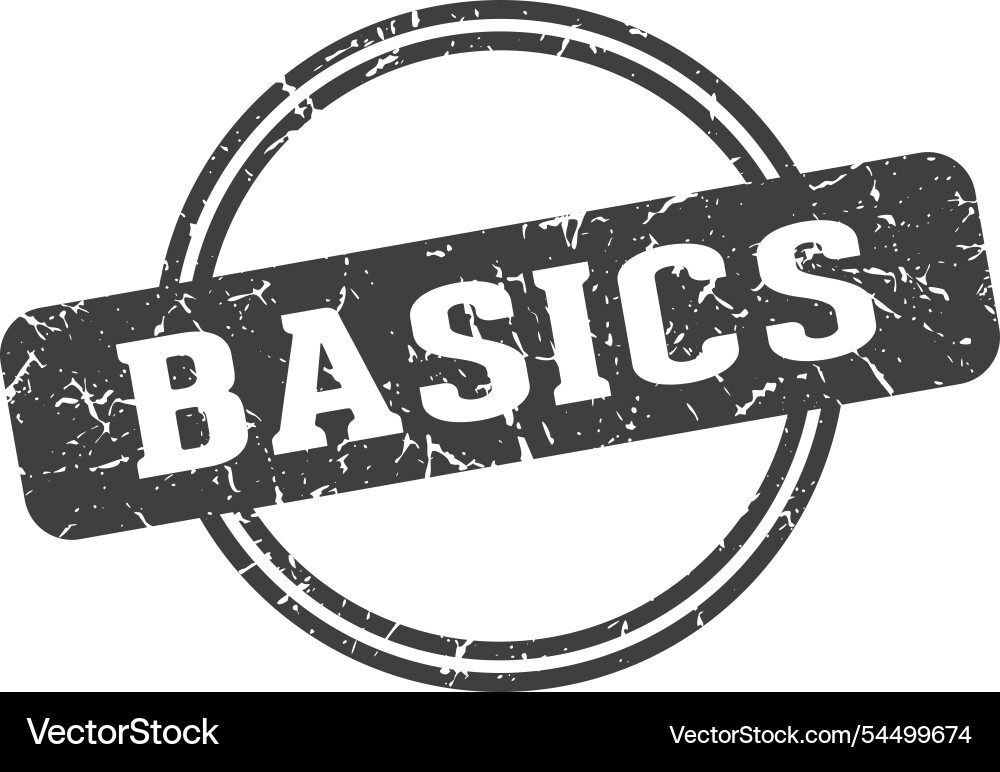 Basics stamp Royalty Free Vector Image - VectorStock