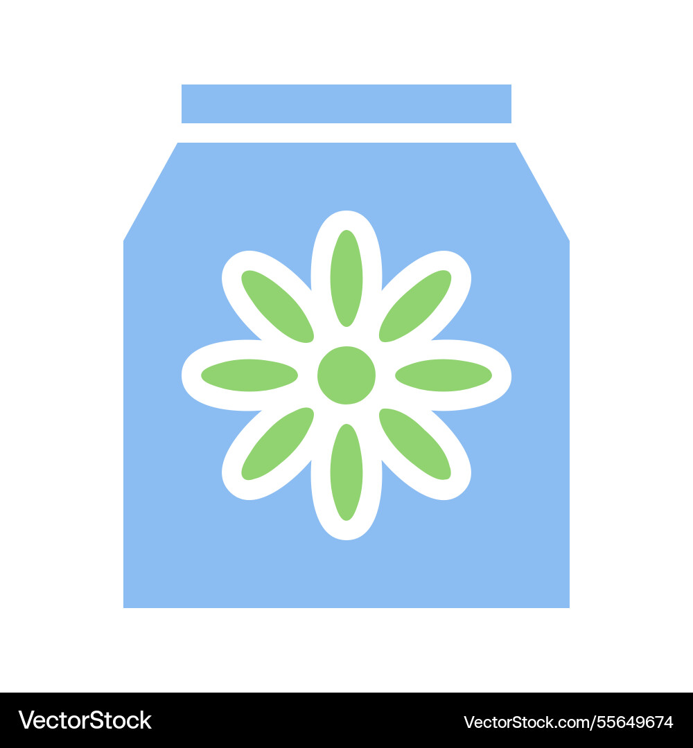 Cute flower seed packet design graphic Royalty Free Vector