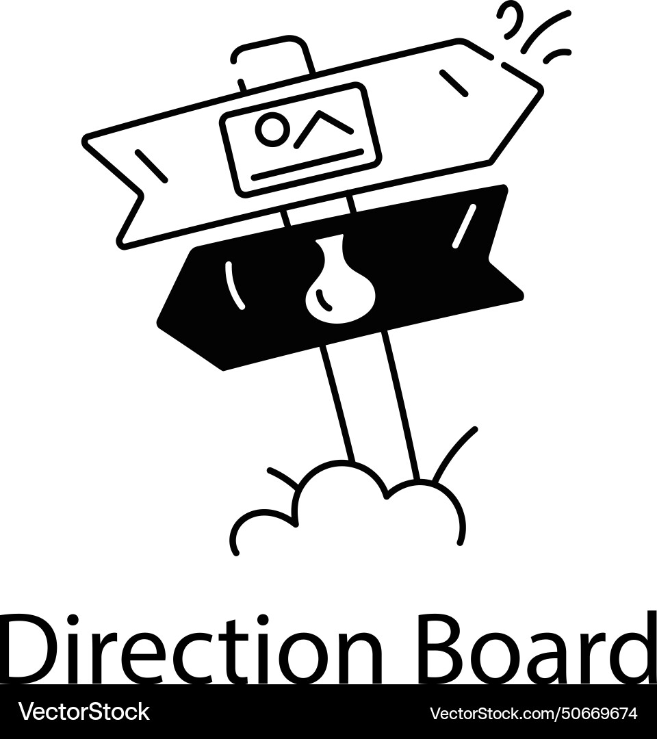 Direction board Royalty Free Vector Image - VectorStock
